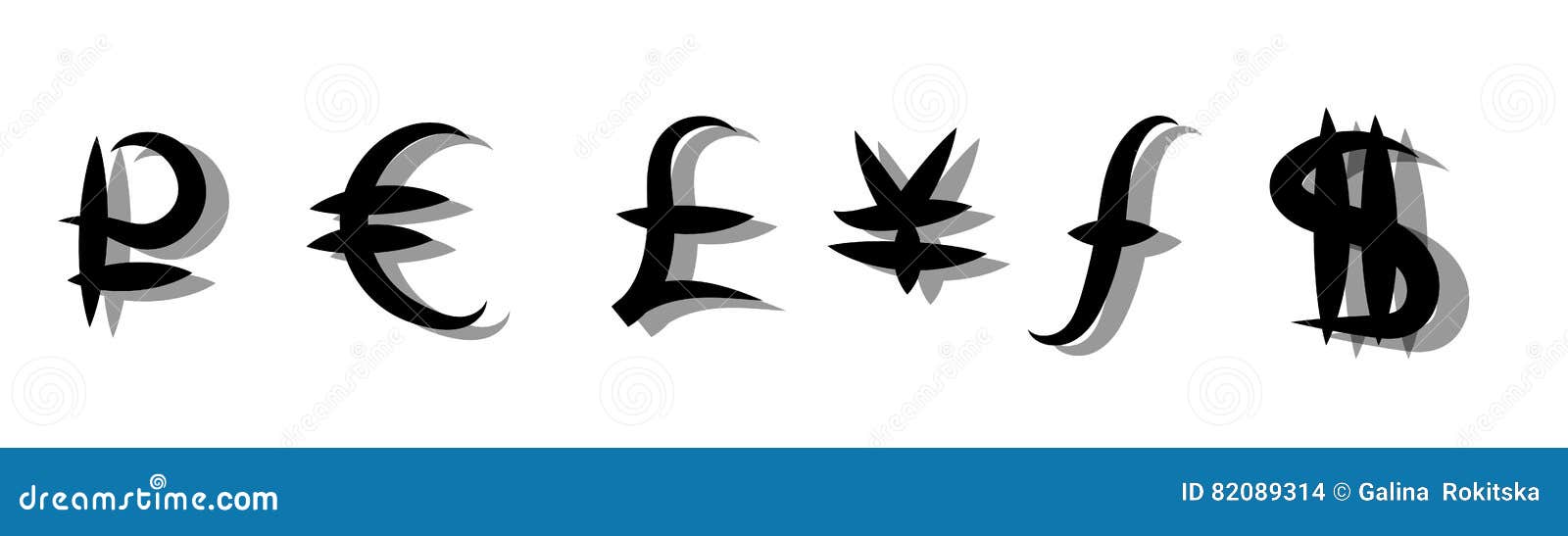 Set of Main Currency Signs. Vector Illustration Stock Illustration ...
