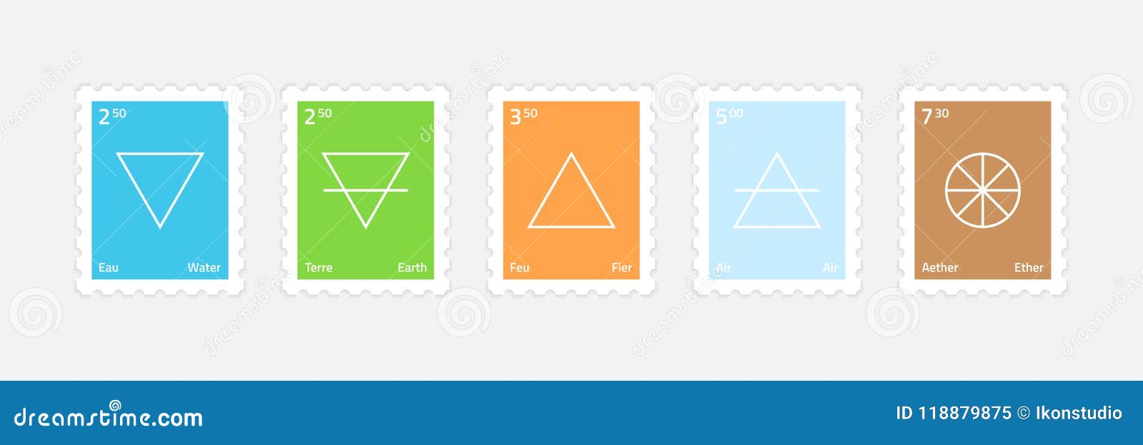 Set of main elements stock vector. Illustration of aether - 118879875