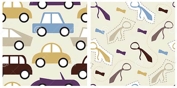 Set of Male Seamless Patterns Stock Vector - Illustration of pattern ...