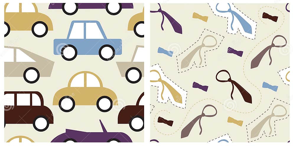 Set of Male Seamless Patterns Stock Vector - Illustration of pattern ...