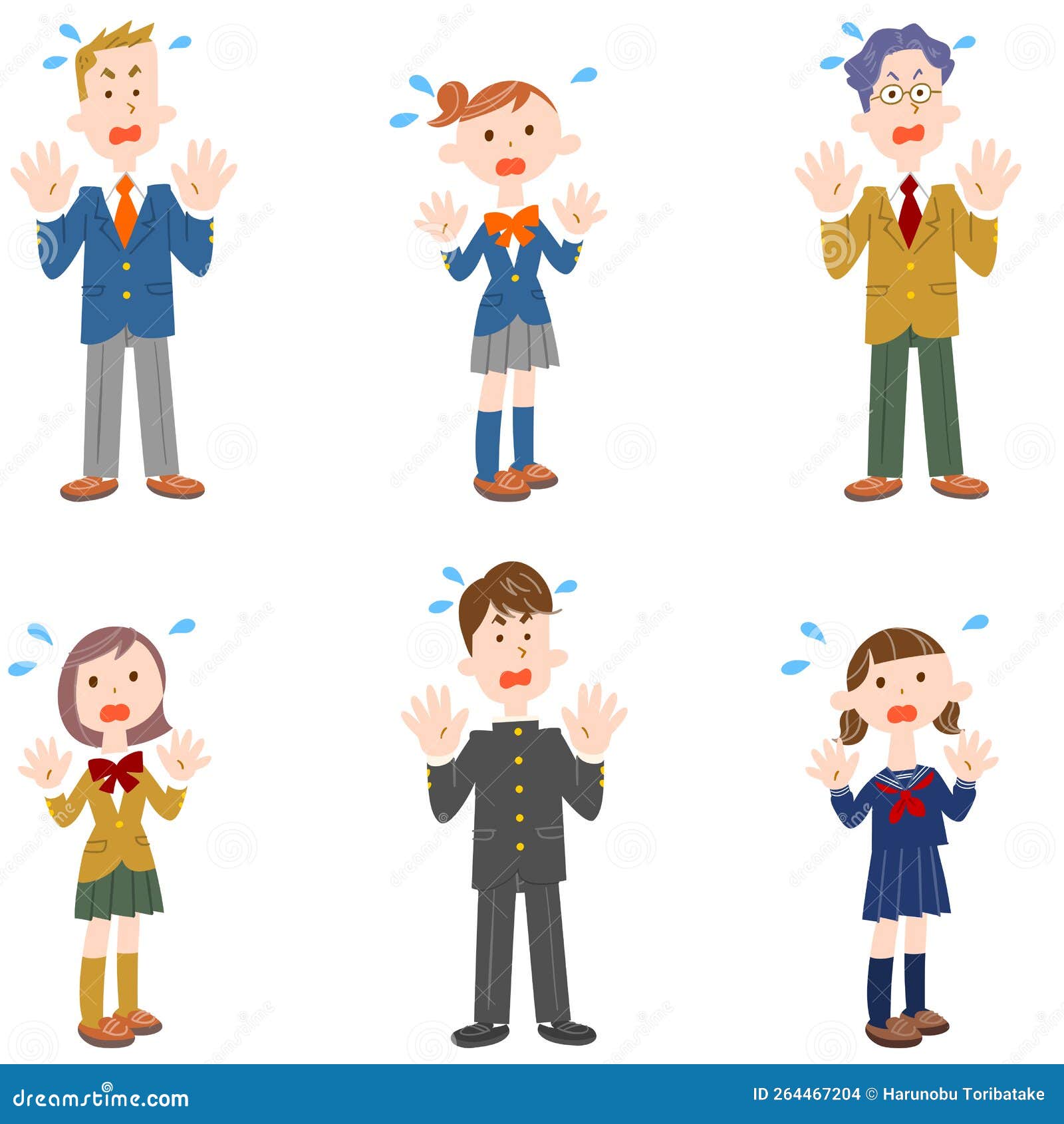 A Set of Male Students and Female Students in Uniforms Who are ...
