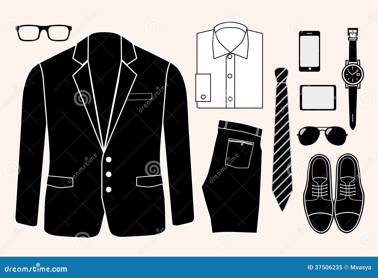 Set of Man Fashion Elements. Vector Illustration Stock Vector ...