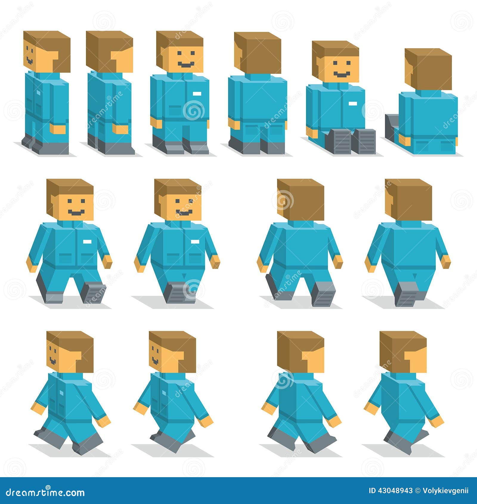 Set man stock vector. Illustration of exhausted, running - 43048943