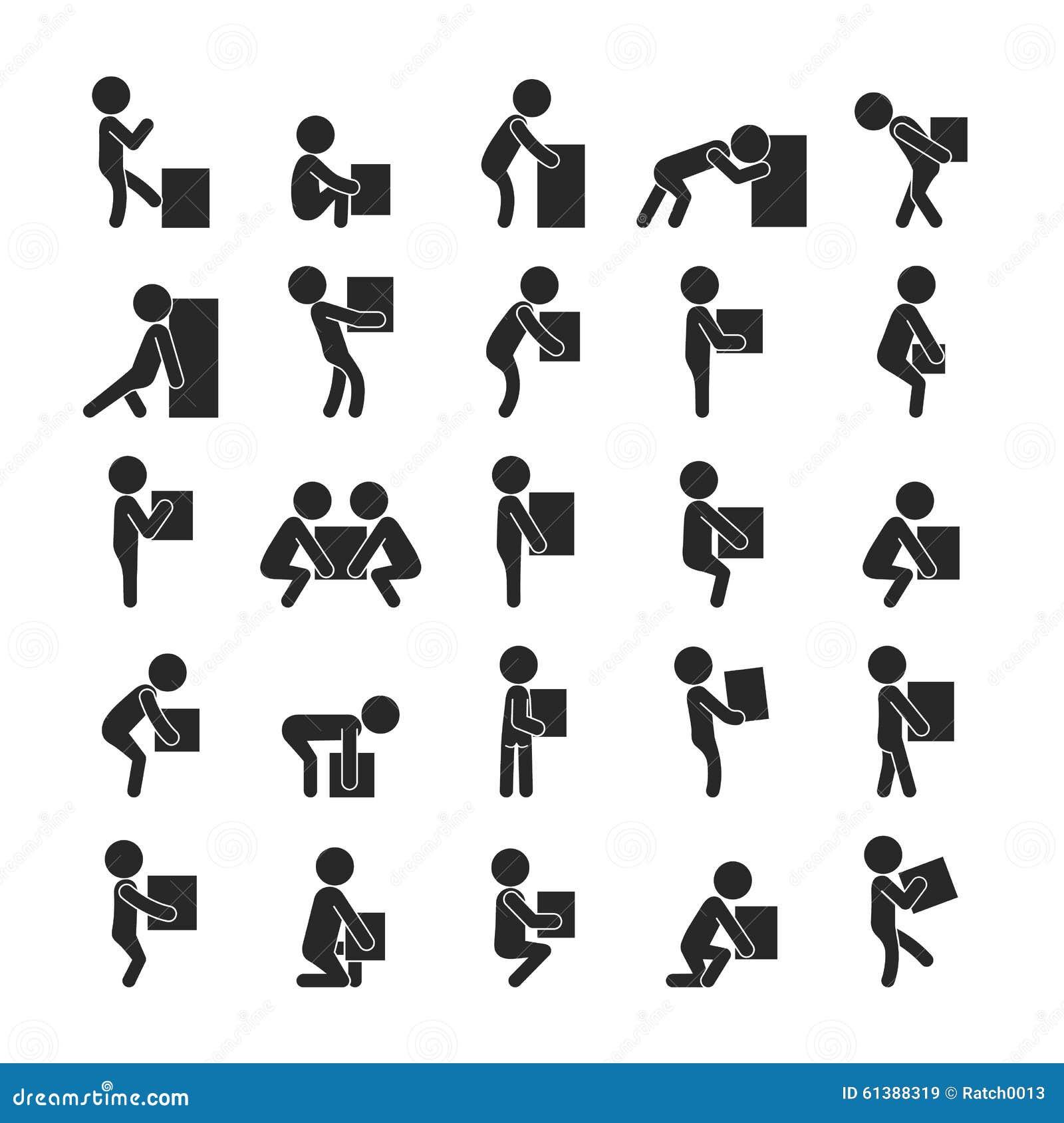 Human Pictogram Set Vector.silhouette Human Activity | CartoonDealer ...