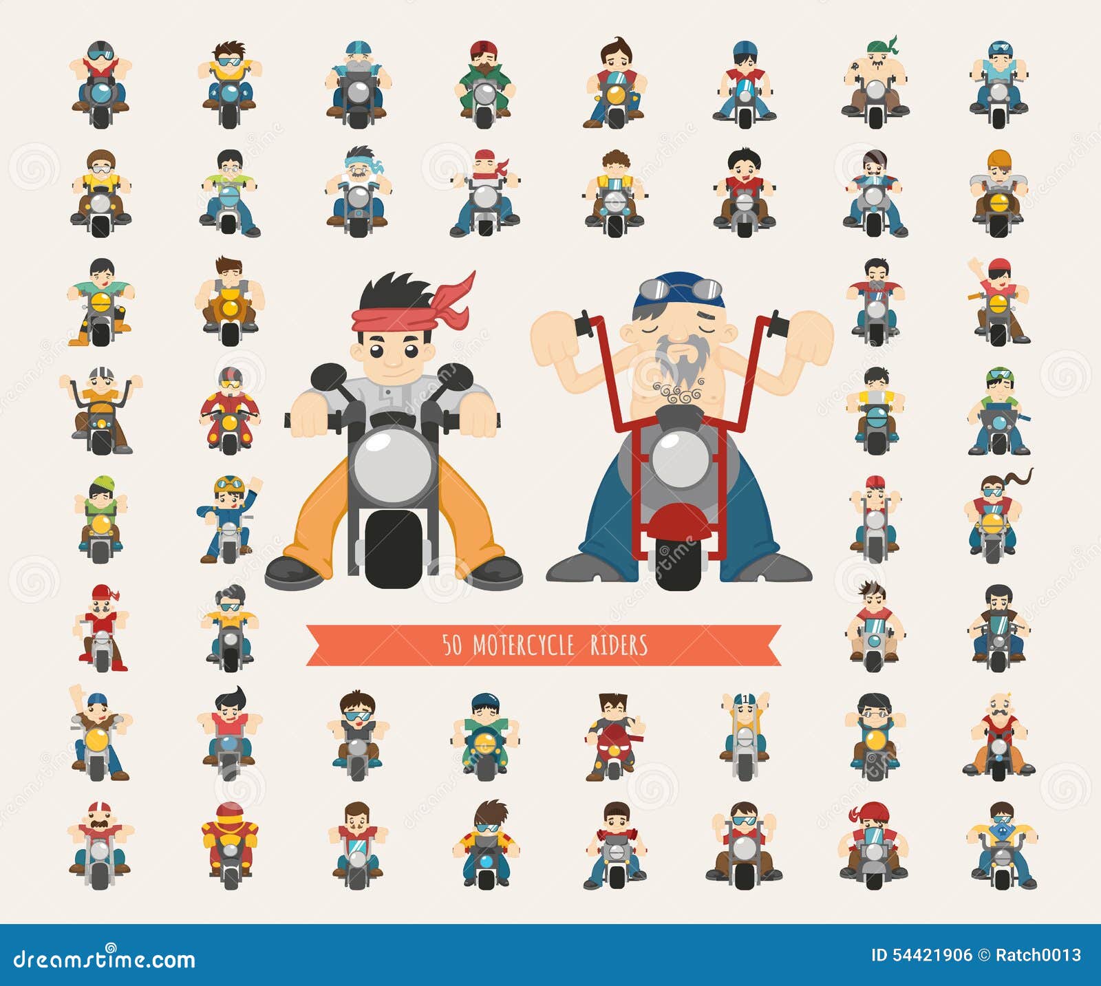 Set of Man Riding a Motorcycle Stock Vector - Illustration of business ...