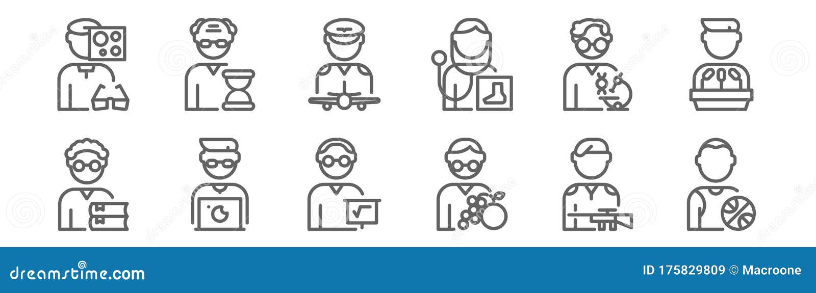 Historian Icons Set, Outline Style Vector Illustration | CartoonDealer ... Historian Icons Set, Outline Style Vector Illustration | CartoonDealer ...