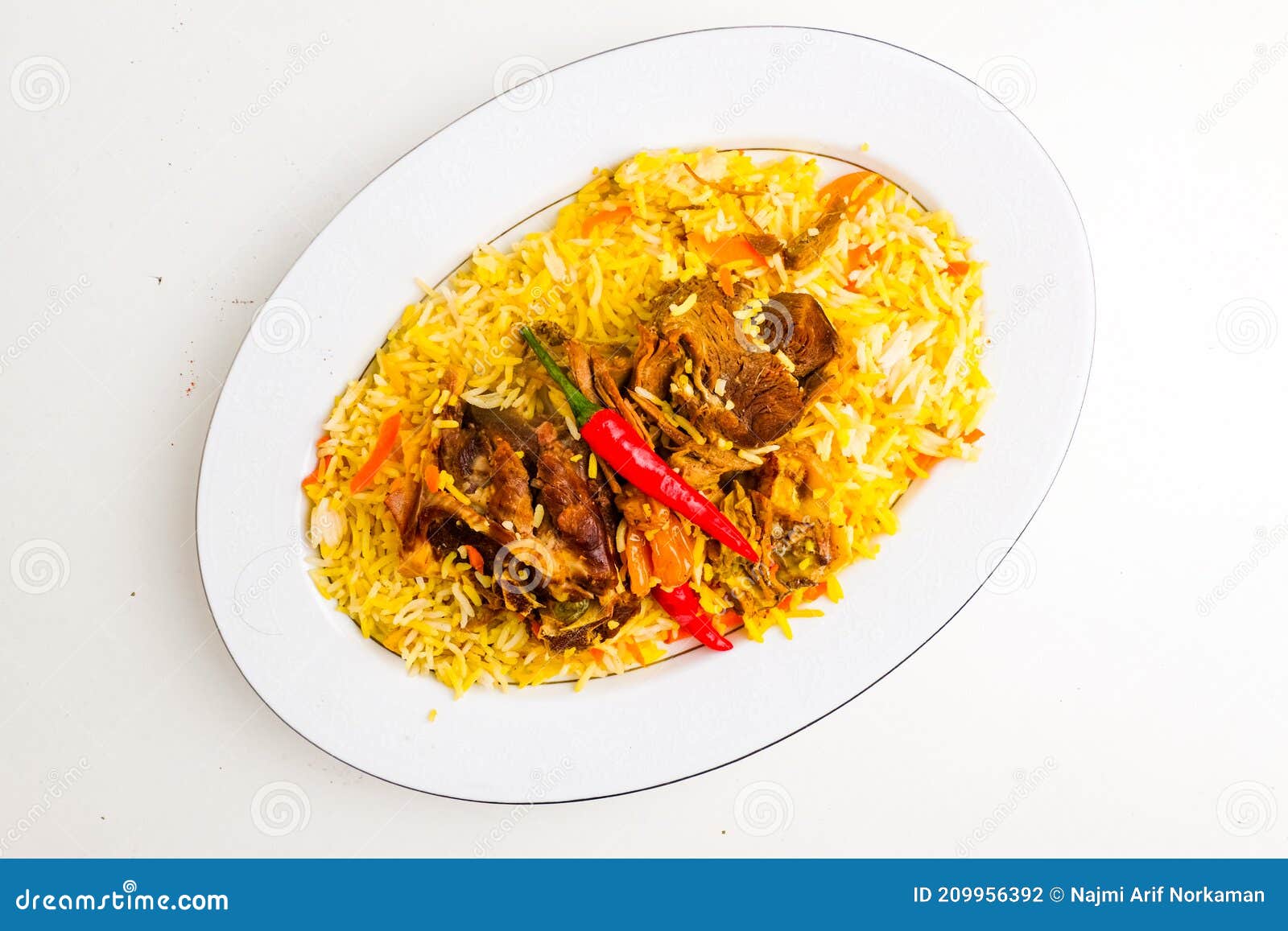 Set of Mandy Lamb Rice on the Table. Stock Photo - Image of traditional ...