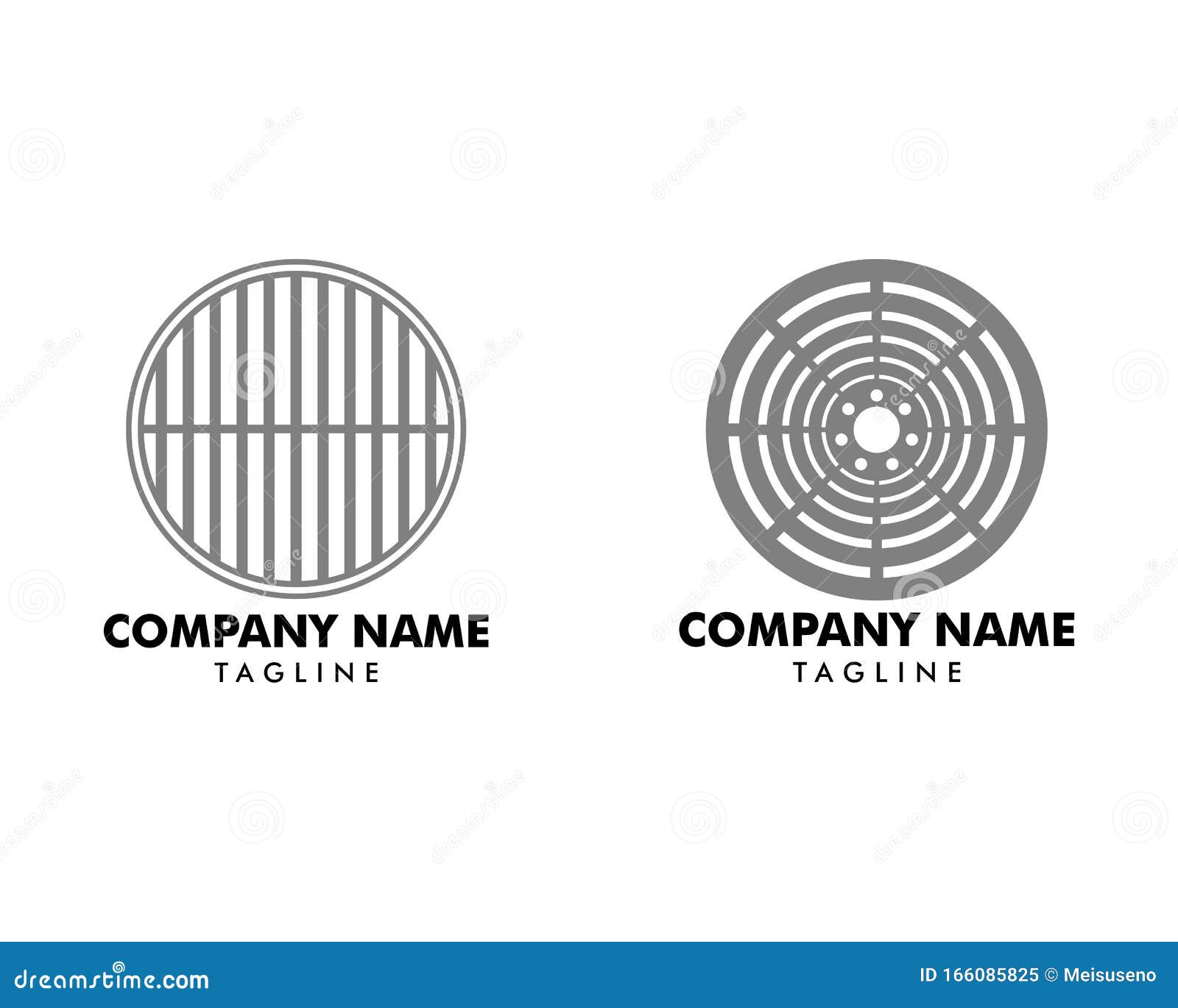 Set of Manhole Cover Logo Template Design Stock Vector - Illustration ...