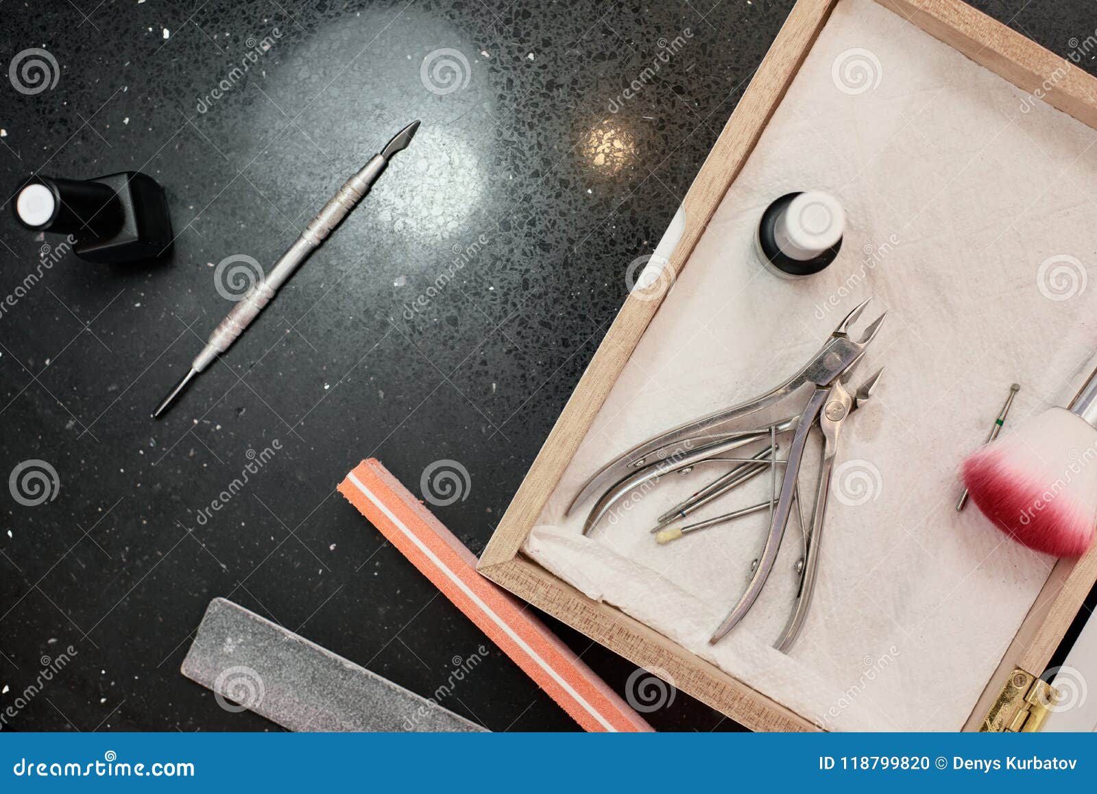 Set of manicure tools stock photo. Image of metal, indoor - 118799820