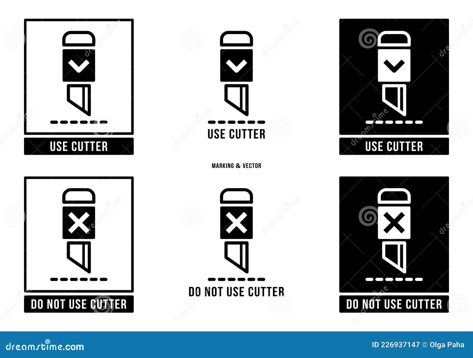 Pack do not cutter 4 stock vector. Illustration of forbidding - 226937147