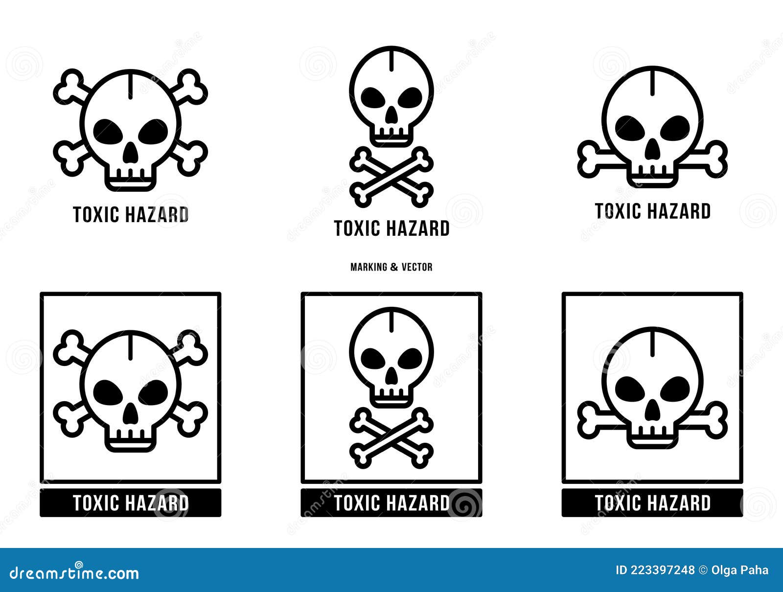 Pack toxic hazard stock vector. Illustration of package - 223397248