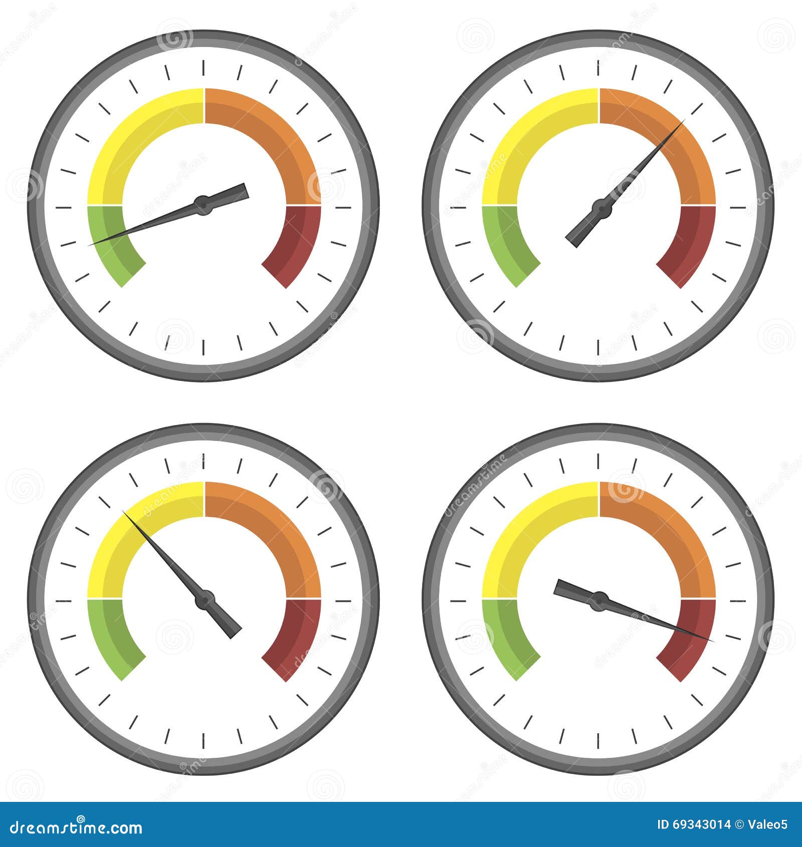 Set of Manometer Icons stock vector. Illustration of green - 69343014