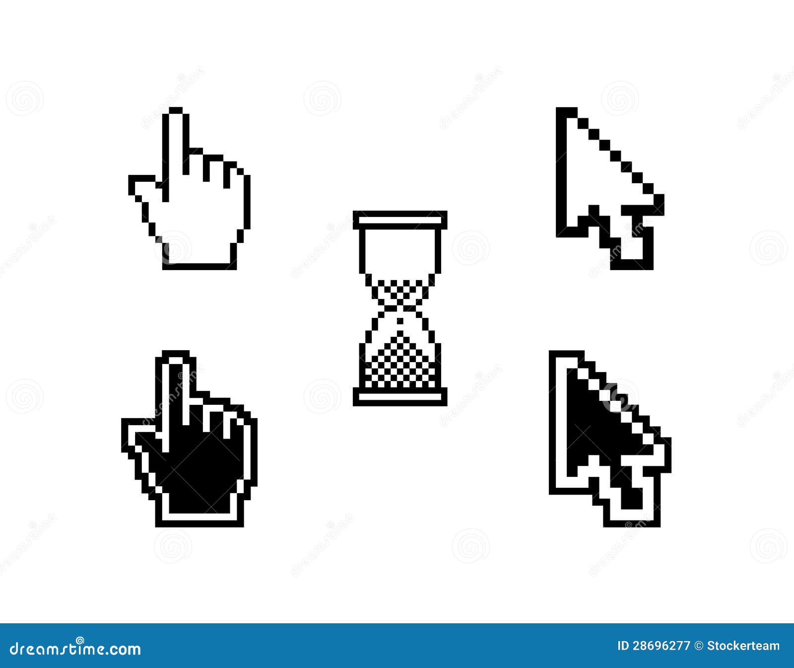 Set Many Different Cursors Stock Illustrations – 6 Set Many Different ...
