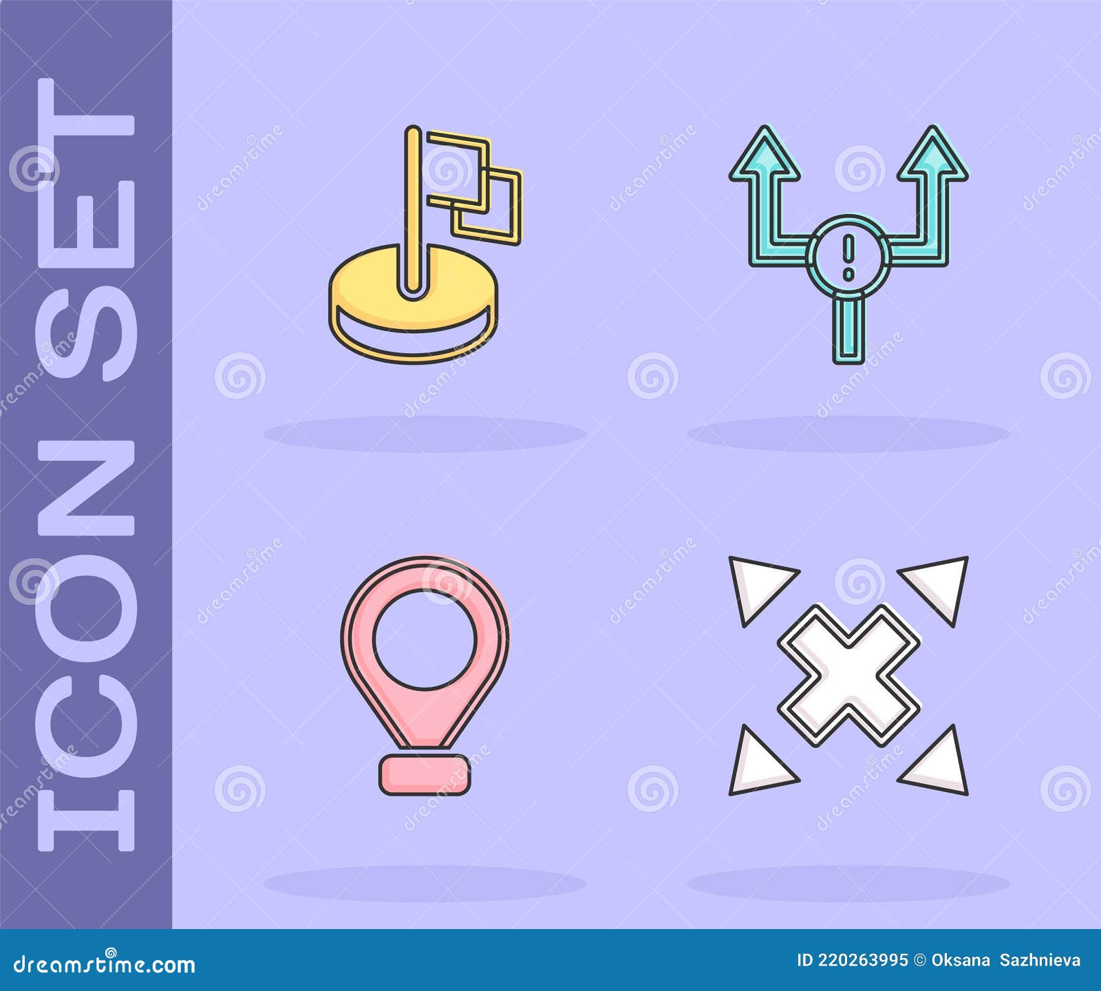 Set Many Ways Directional Arrow, Flag, Location and Arrow Icon. Vector ... Set Many Ways Directional Arrow, Flag, Location and Arrow Icon. Vector ...
