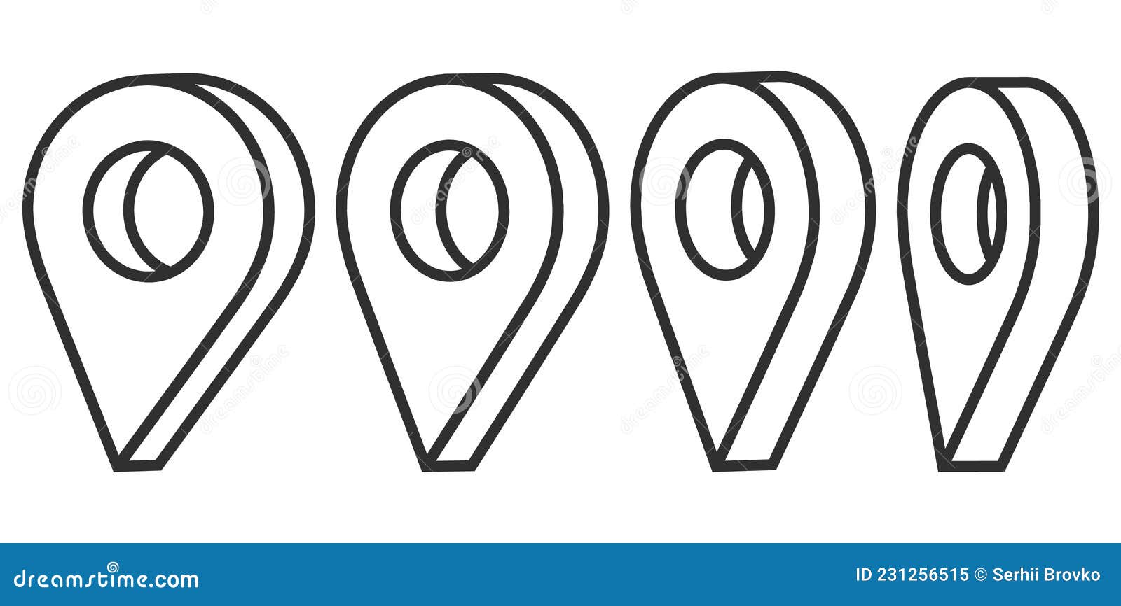 Set of Map Pointer. Location Symbols. Web Location Point Icon, Pointer ...
