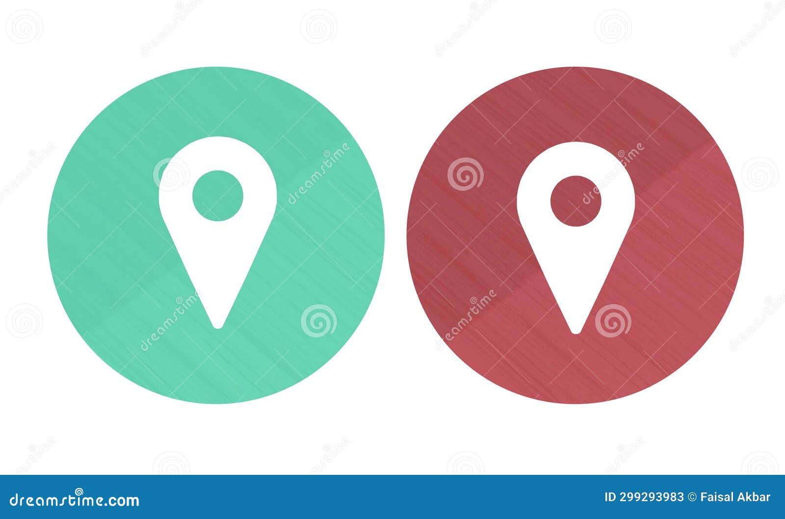 Set of Map Pointers Location Icon Stock Illustration - Illustration of ...