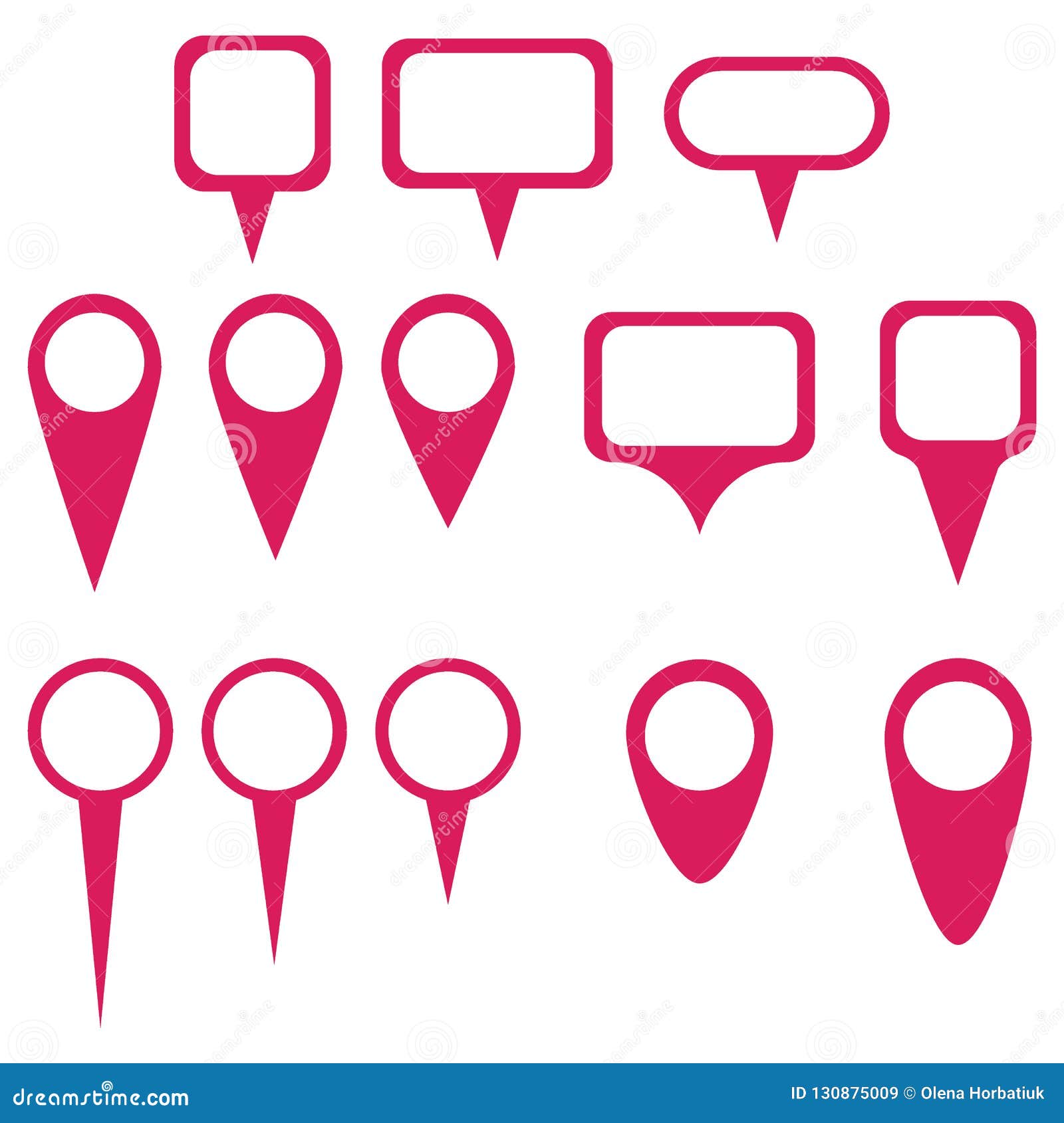 Blank Set of Markers. Web Icon Stock Vector - Illustration of iconm ...