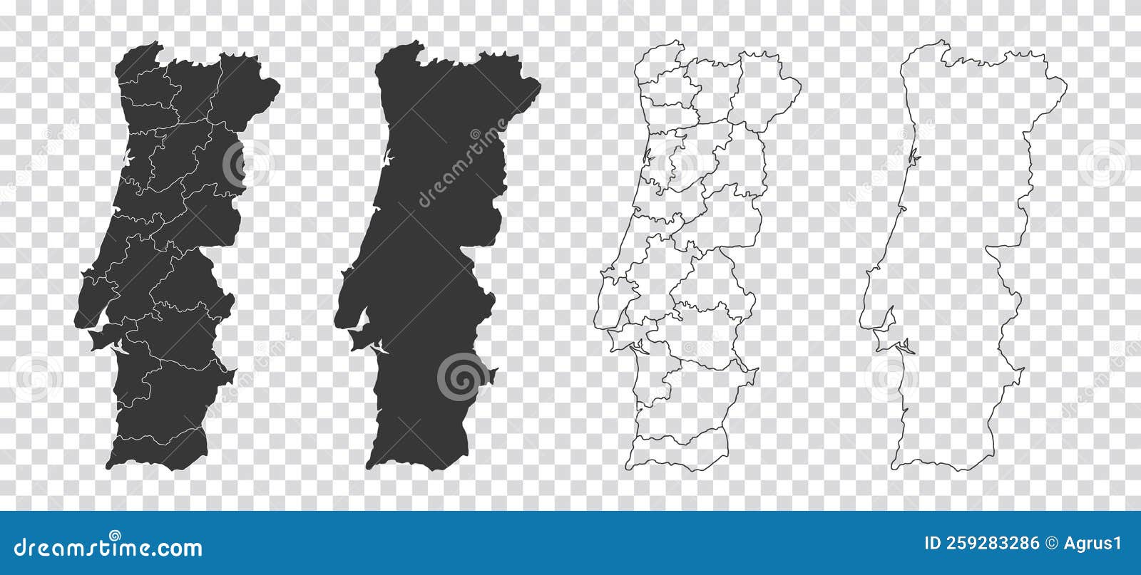 Set of 3 Maps of Norway - Vector Illustrations Stock Vector ...