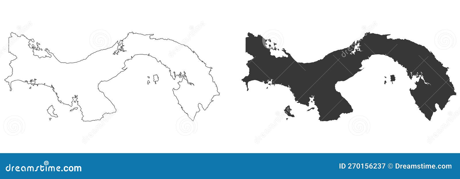 Set of Maps of Panama - Vector Illustrations Stock Vector ...