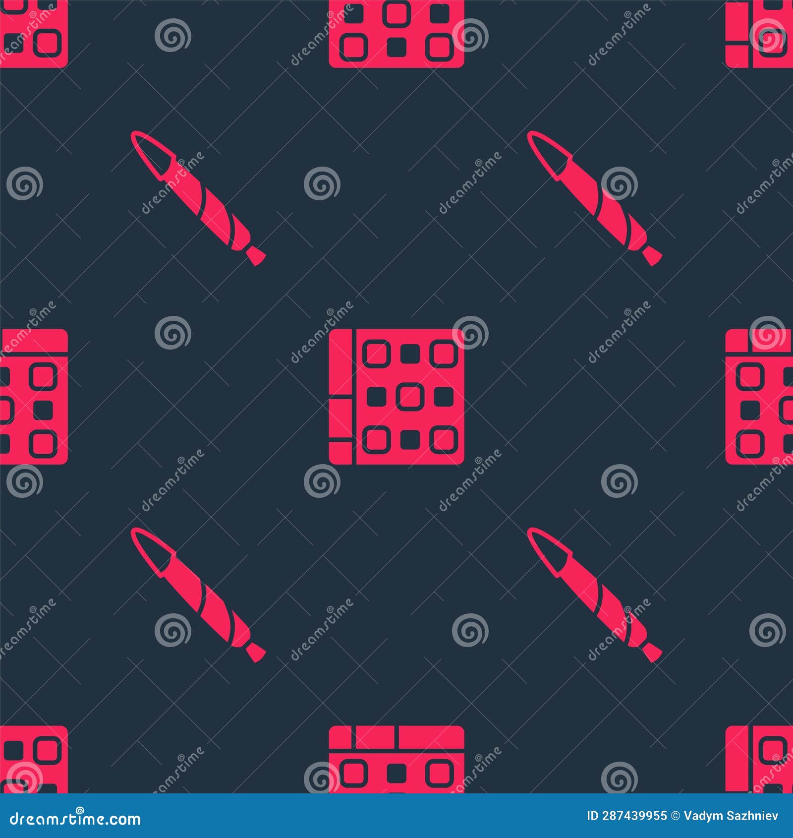 Set Marijuana Joint, Spliff and Drum Machine Music on Seamless Pattern ...