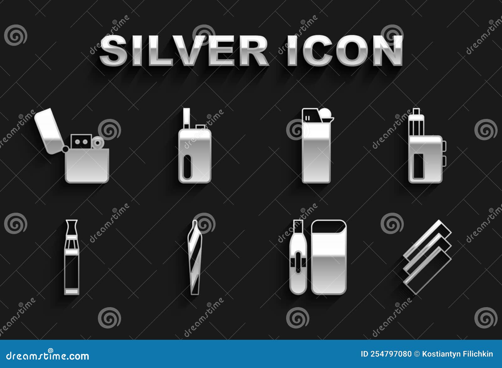 Set Marijuana Joint, Spliff, Vape Mod Device, Cigarette Rolling Papers ...