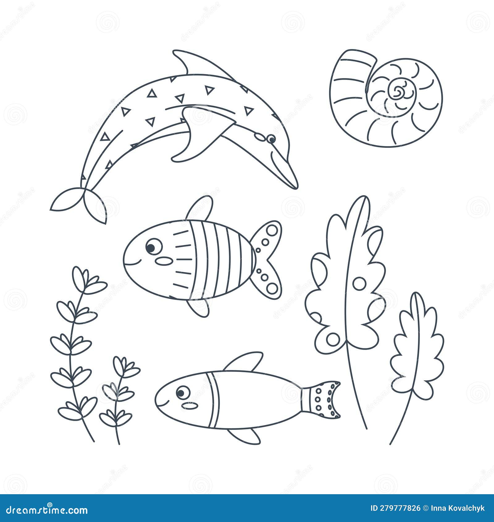 Fish And Shells. Point Art. Australian Aboriginal Art. Limited Color ...