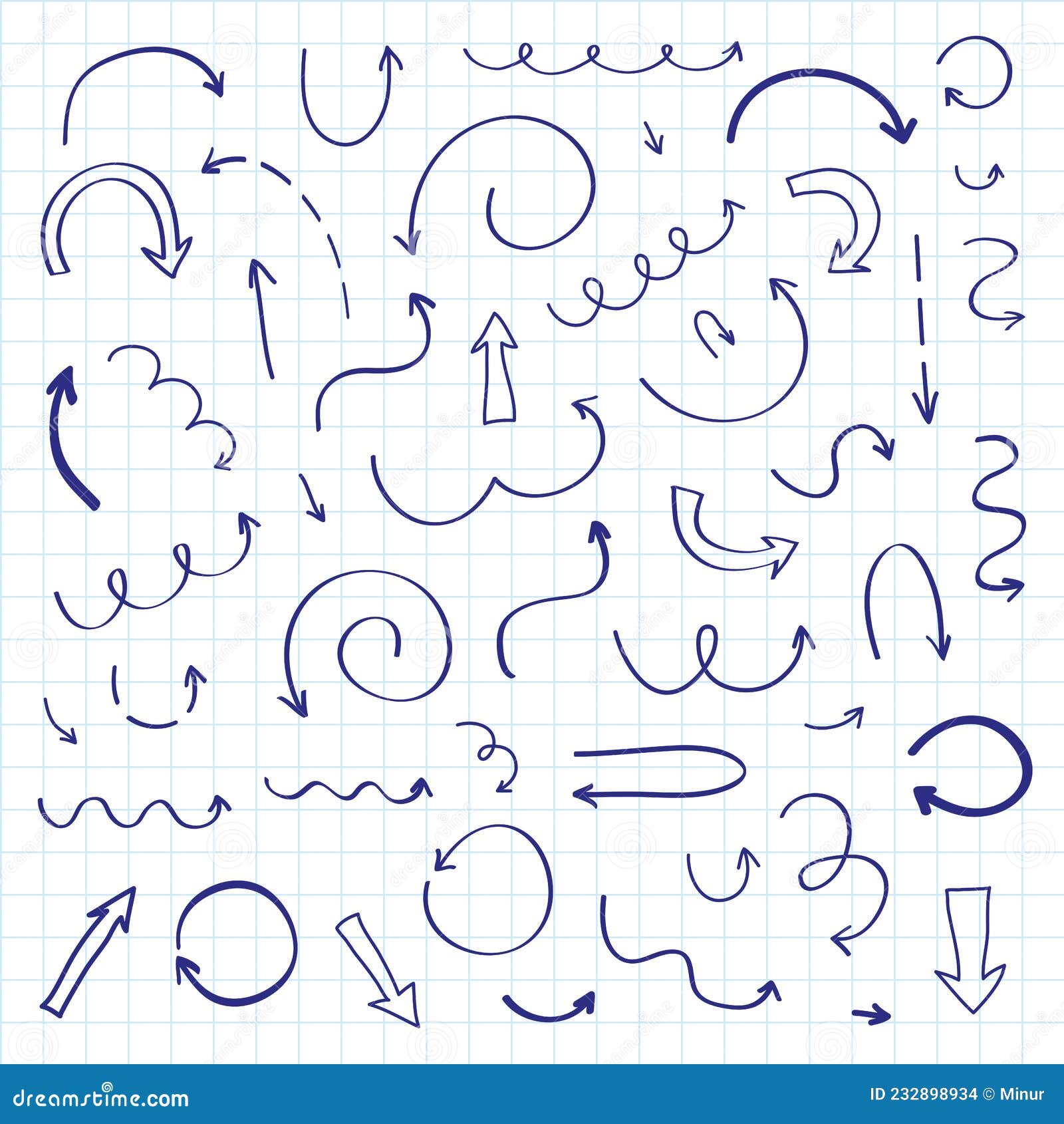 Set of marker arrows. stock vector. Illustration of symbol - 232898934