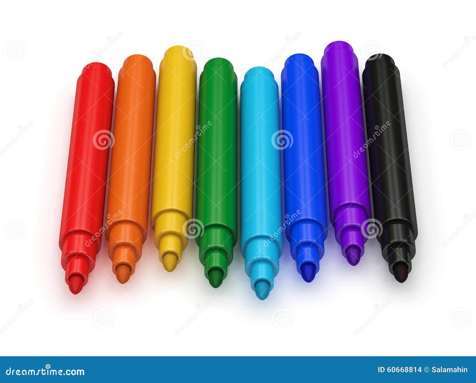 Set of markers stock photo. Image of purple, bright, colored - 60668814