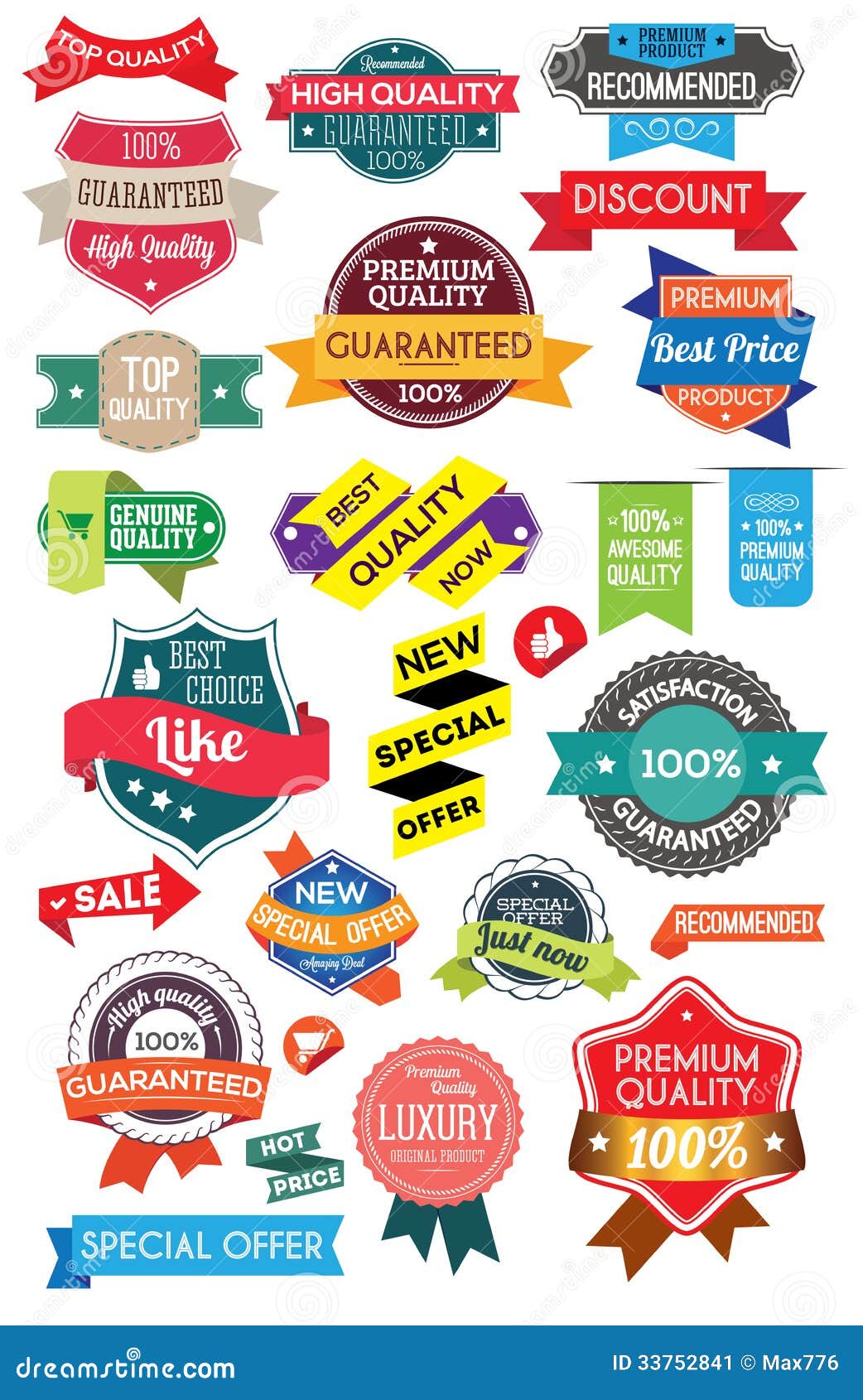Set marketing labels stock vector. Illustration of badge - 33752841