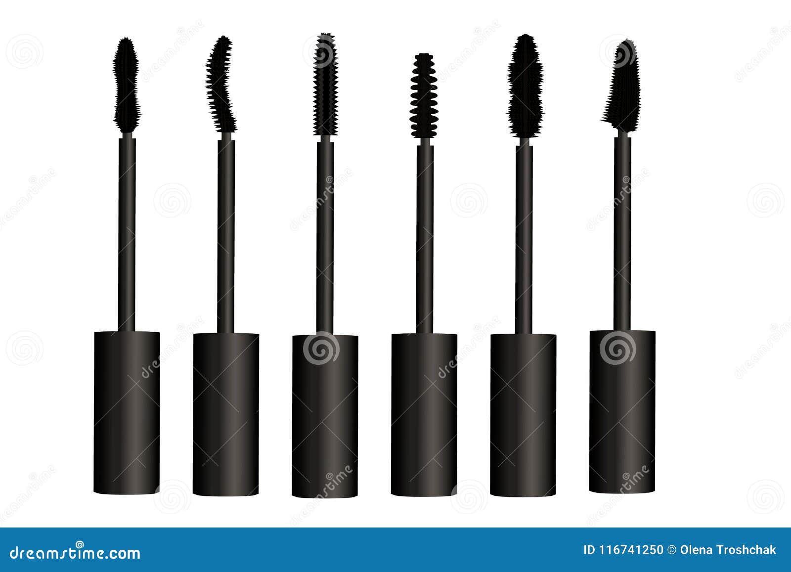 Set of Mascara Vector Illustration Stock Vector - Illustration of ...