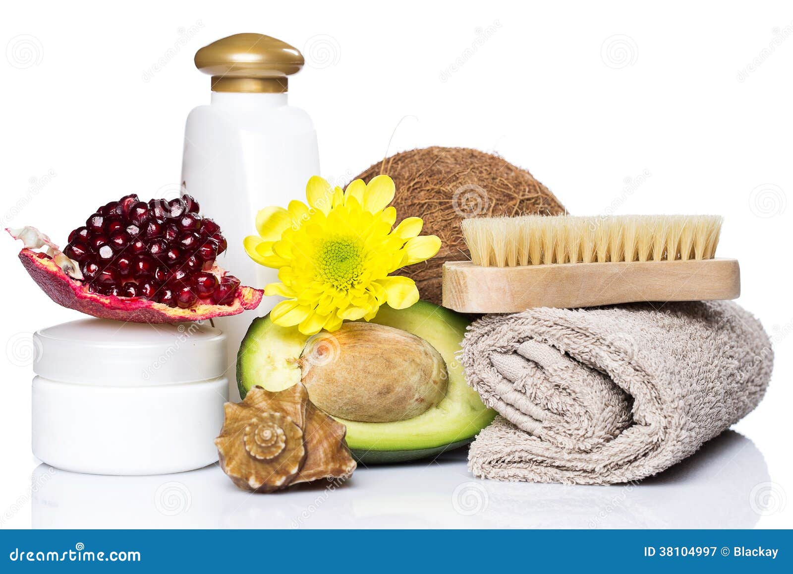Set For Massage Or Body Care Stock Image Image Of Brush Bottle 38104997