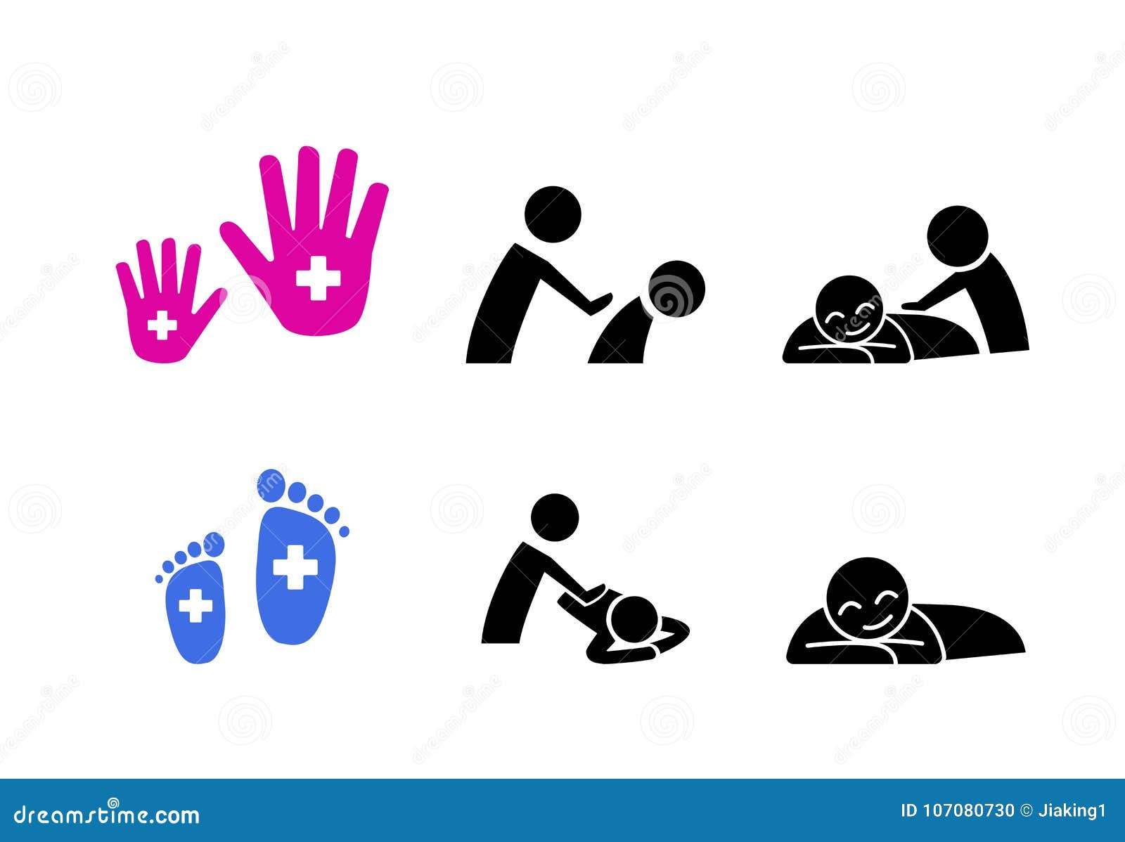 Set of Massage Icon, Vector Stock Vector - Illustration of beauty ...