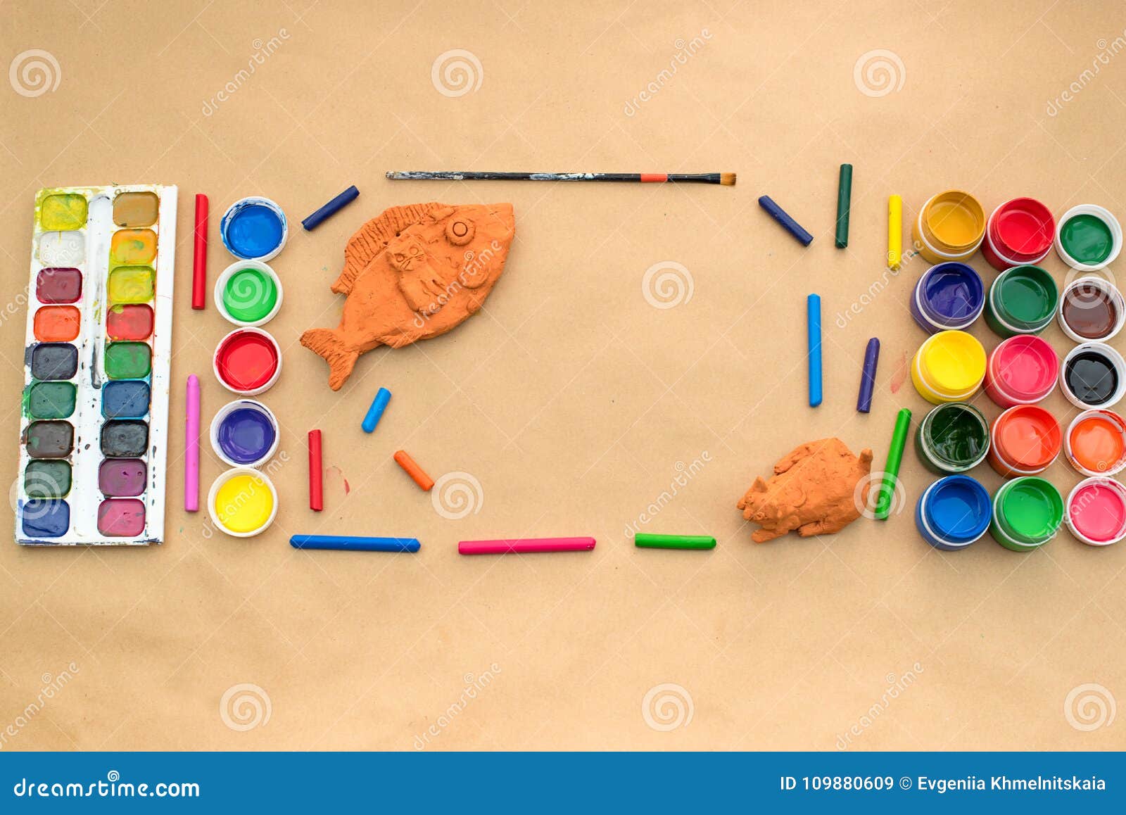 A Set of Materials for Creativity and Drawing Hobbies. Stock Image ...