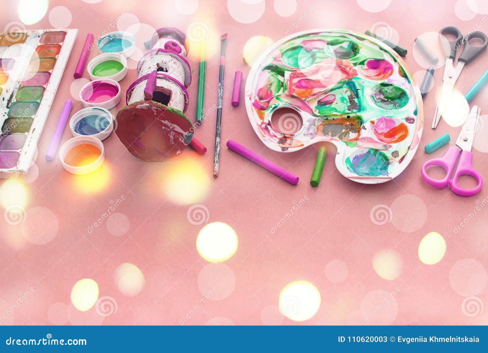 A Set of Materials for Creativity and Drawing Hobbies. Stock Image ...