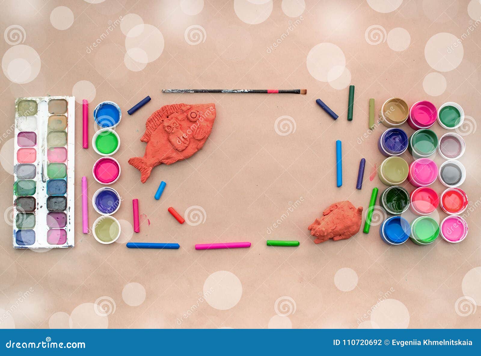 A Set of Materials for Creativity and Drawing Hobbies. Stock Photo ...