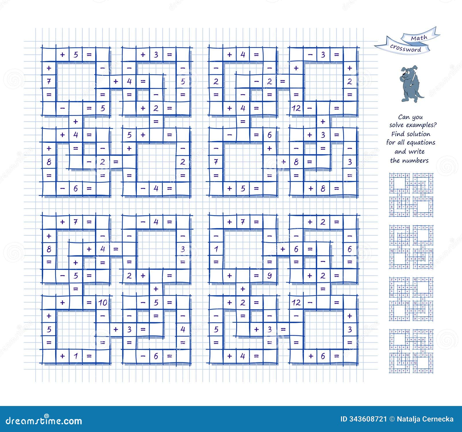 Mathematical Logic Puzzle Game. Solve Examples, Find The Necessary ...