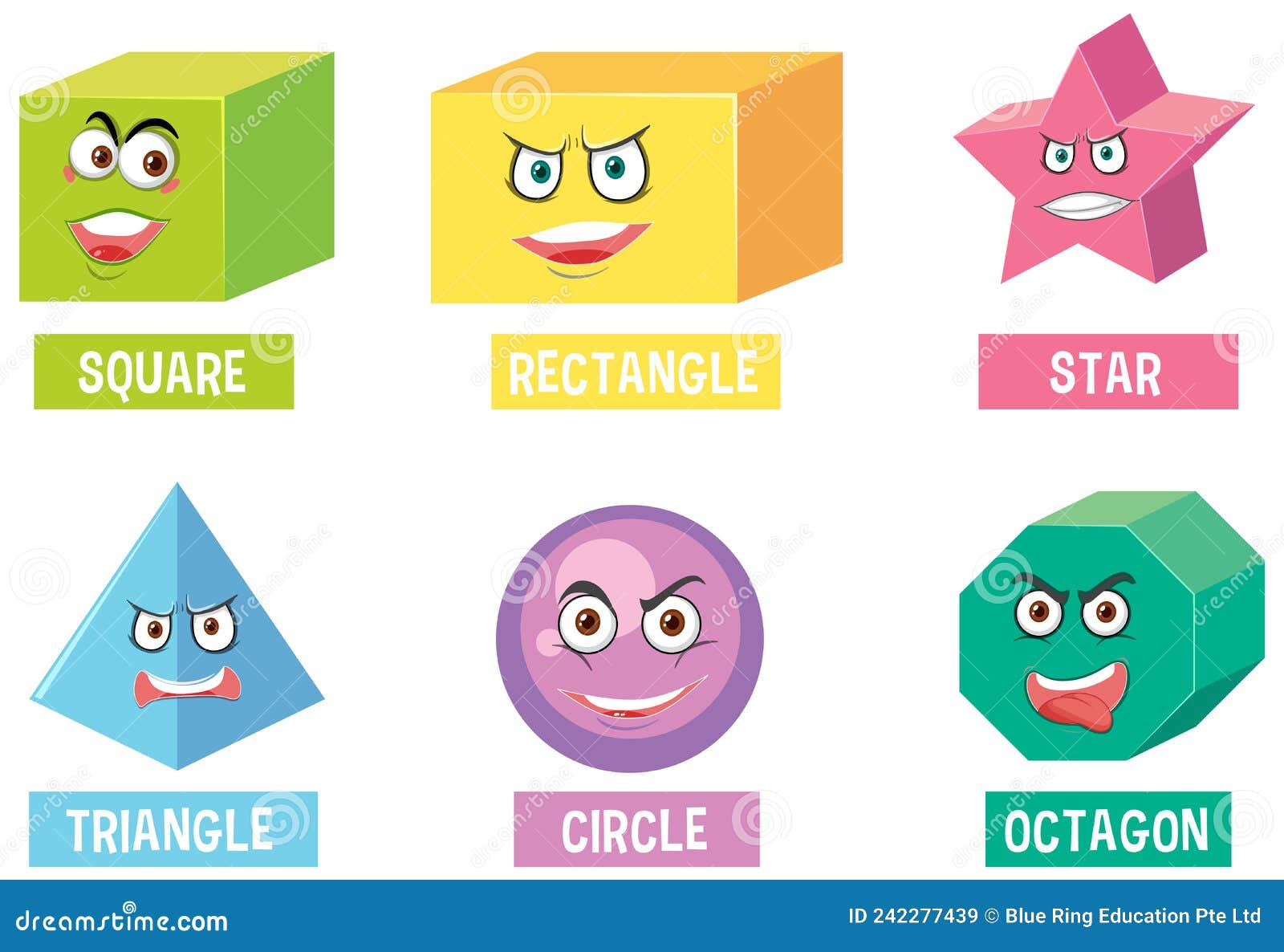 Set of Math Geometry Shapes Stock Vector - Illustration of ball ...