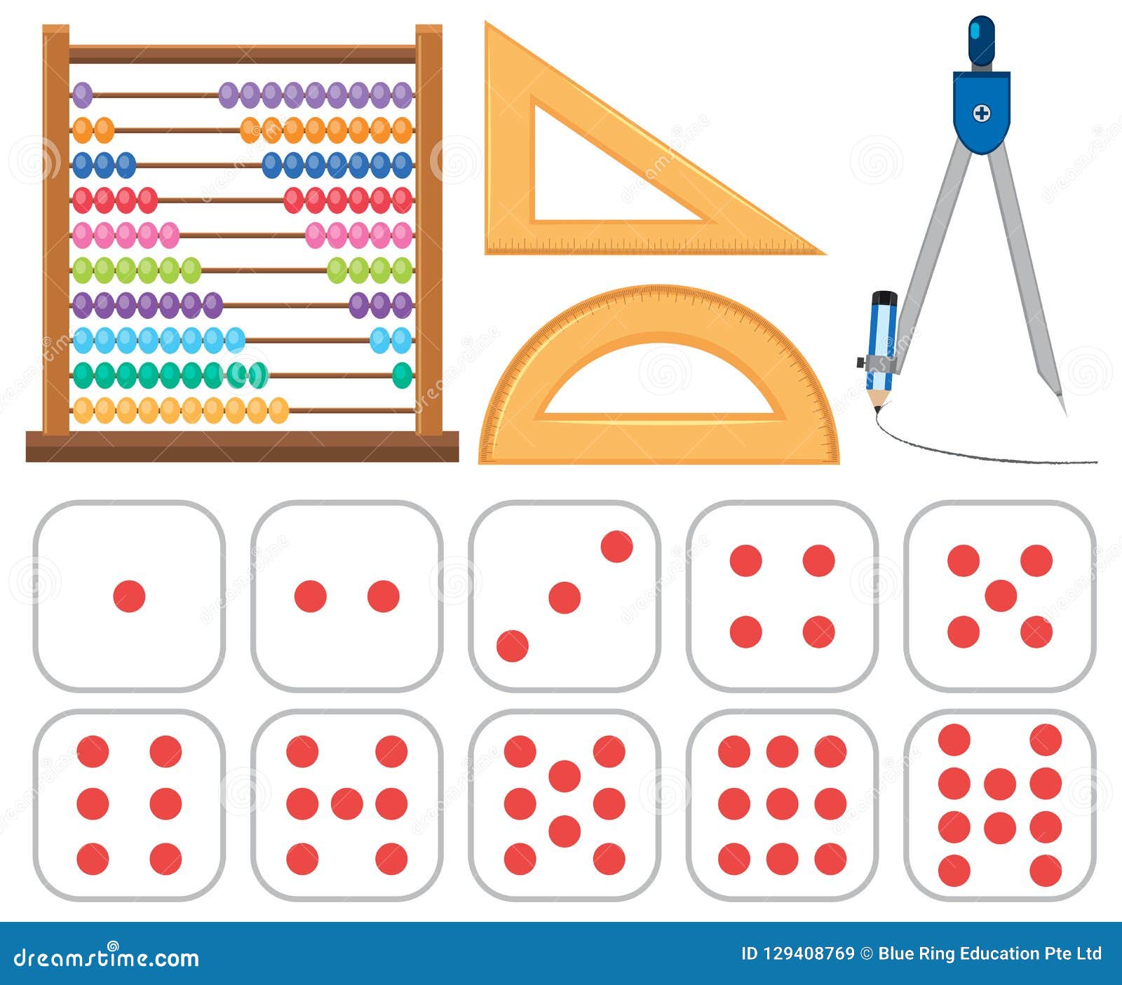 Set of Mathematics Equipments Stock Vector - Illustration of tool ...