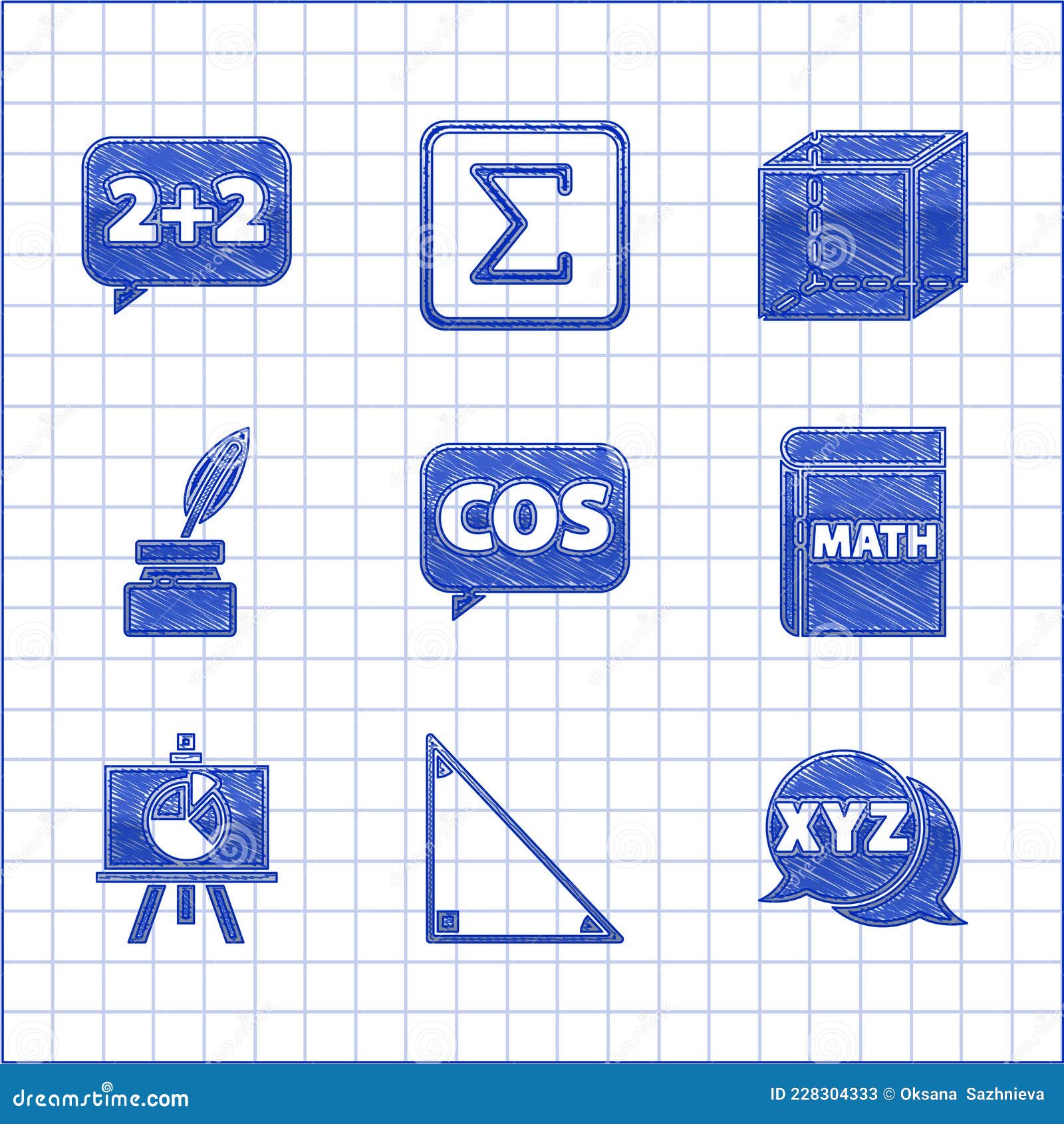 Set Mathematics Function Cosine, Triangle Math, XYZ Coordinate System ... Set Mathematics Function Cosine, Triangle Math, XYZ Coordinate System ...