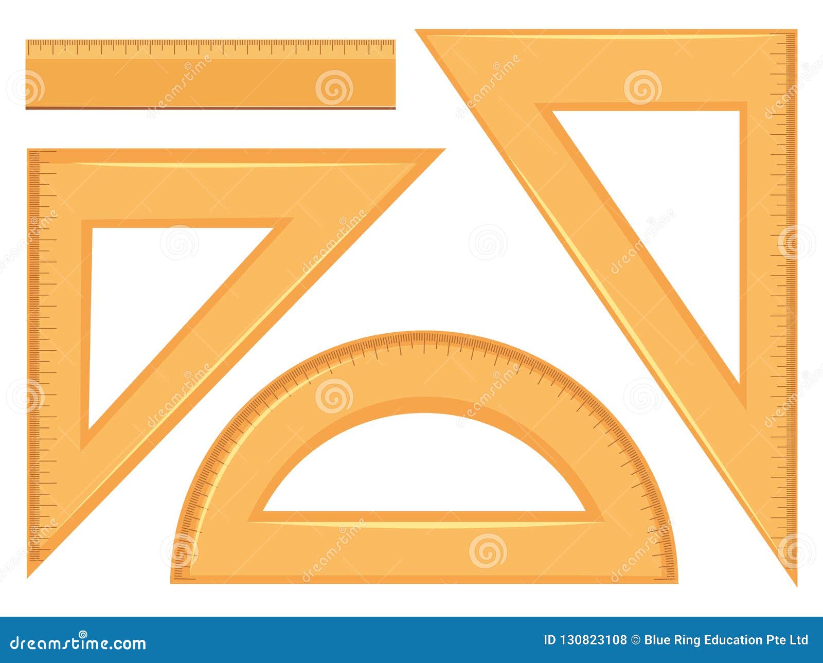 Set of Mathematics Geometry Tools Stock Vector - Illustration of clip ...