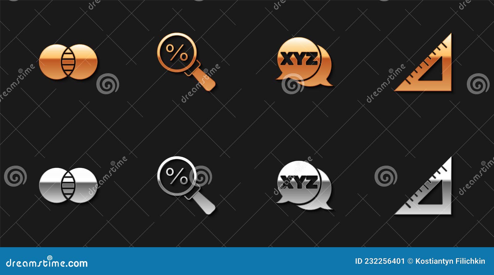Set Mathematics Sets a and B, Magnifying Glass with Percent, XYZ ... Set Mathematics Sets a and B, Magnifying Glass with Percent, XYZ ...