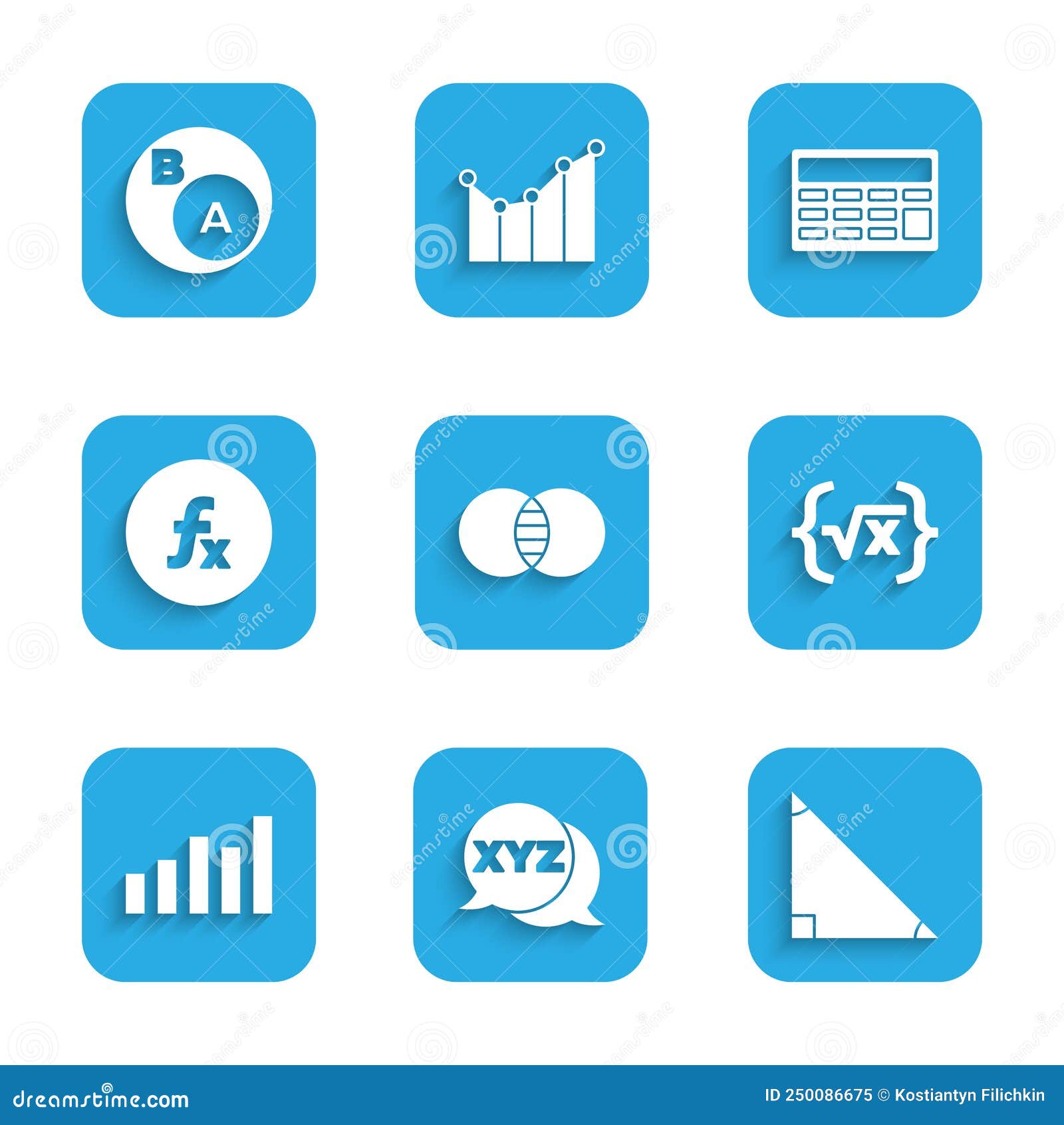 Set Mathematics Sets a and B, Triangle Math, Square Root of X Glyph ...