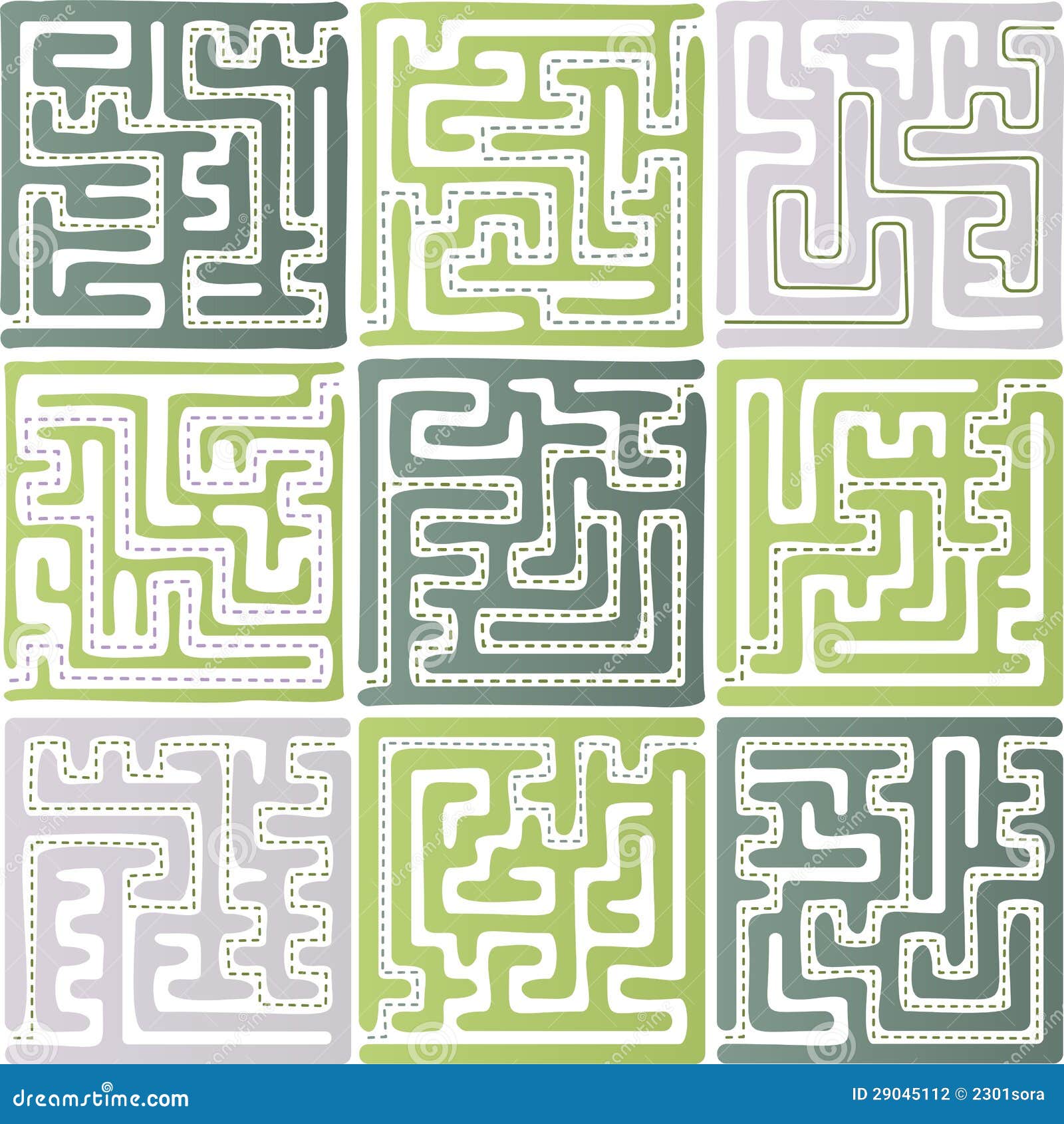 Set of Maze stock vector. Illustration of cartoon, design - 29045112