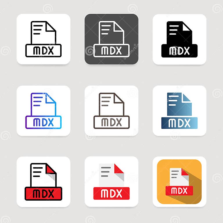 Set Mdx File Format Icons for Various File Type, Document and Folder ...