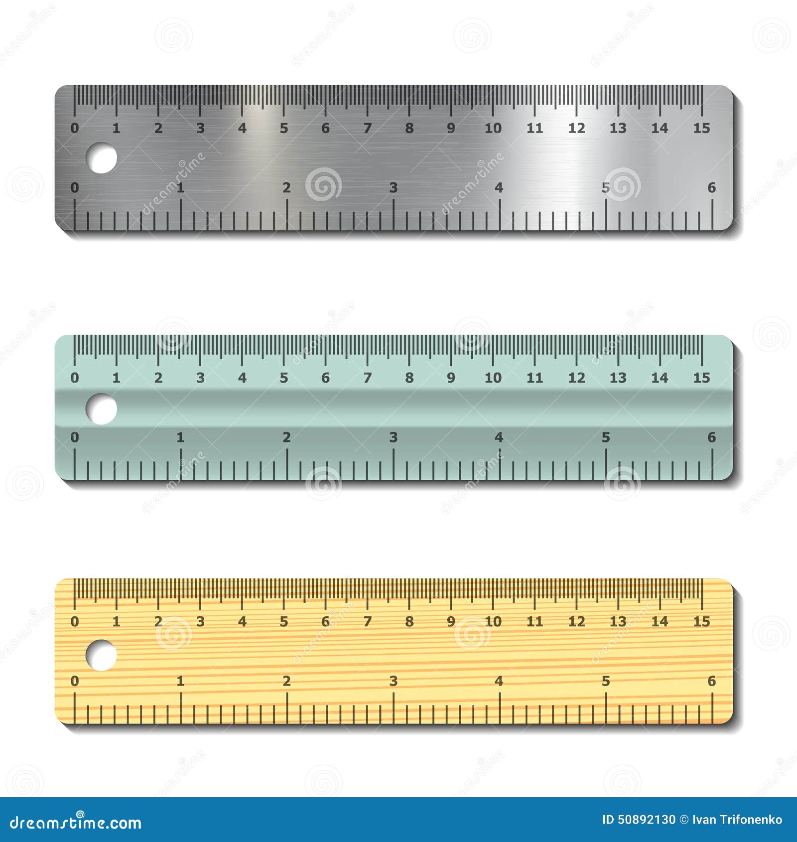 Set of measurement rulers stock vector. Illustration of scale - 50892130