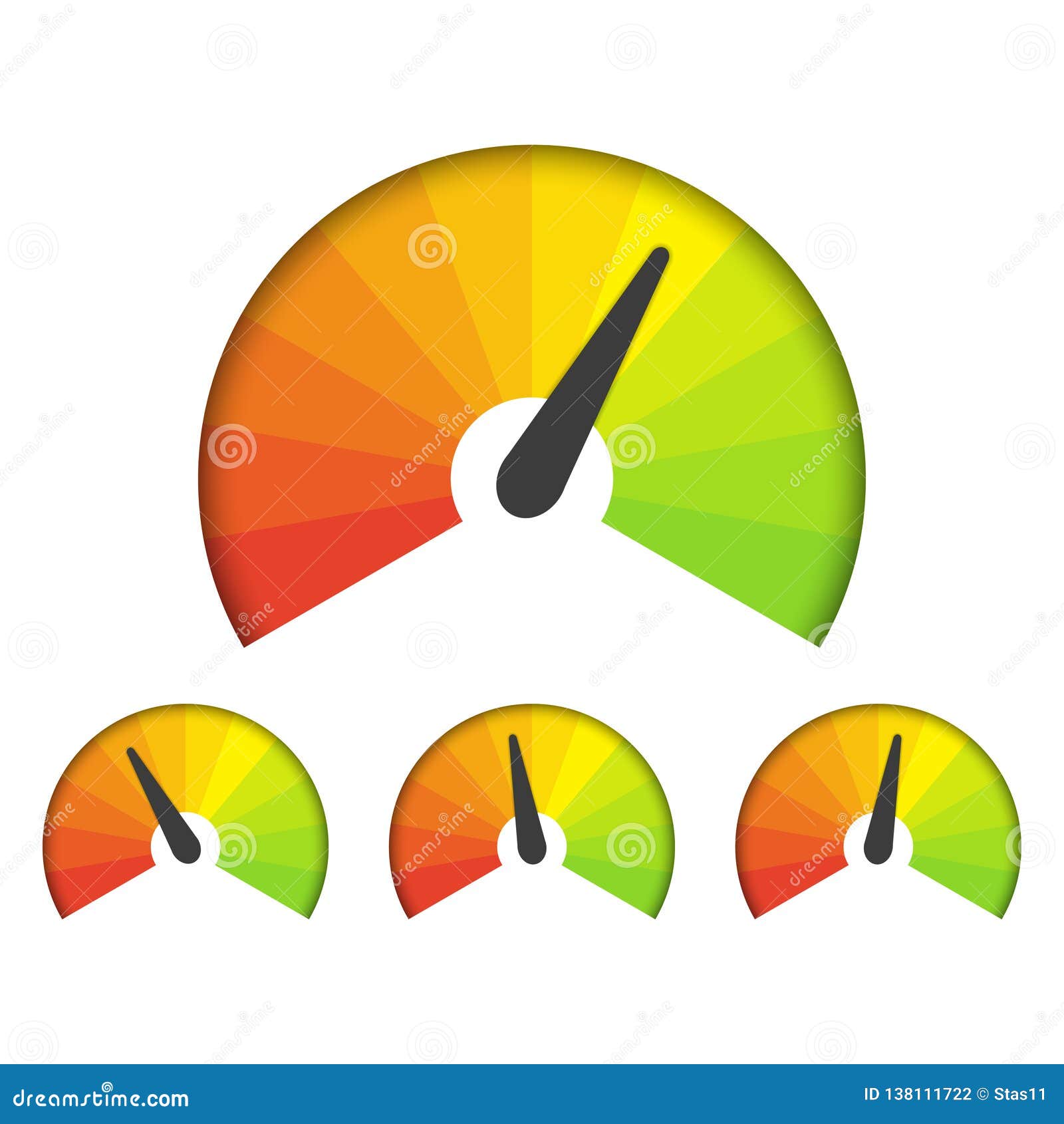 Measuring Icons Set Of Color Types. Isolated Vector Sign Symbols. Icon ...