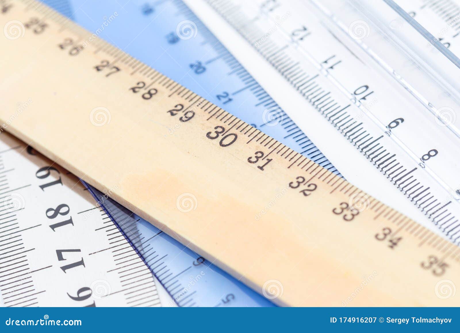 Set of Measuring Rulers Isolated on White Background Stock Image ...