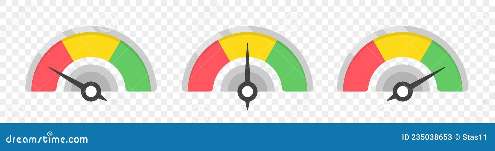 Set Of Measuring Speedometer Icons. Infographic Gauge Elements Vector ...