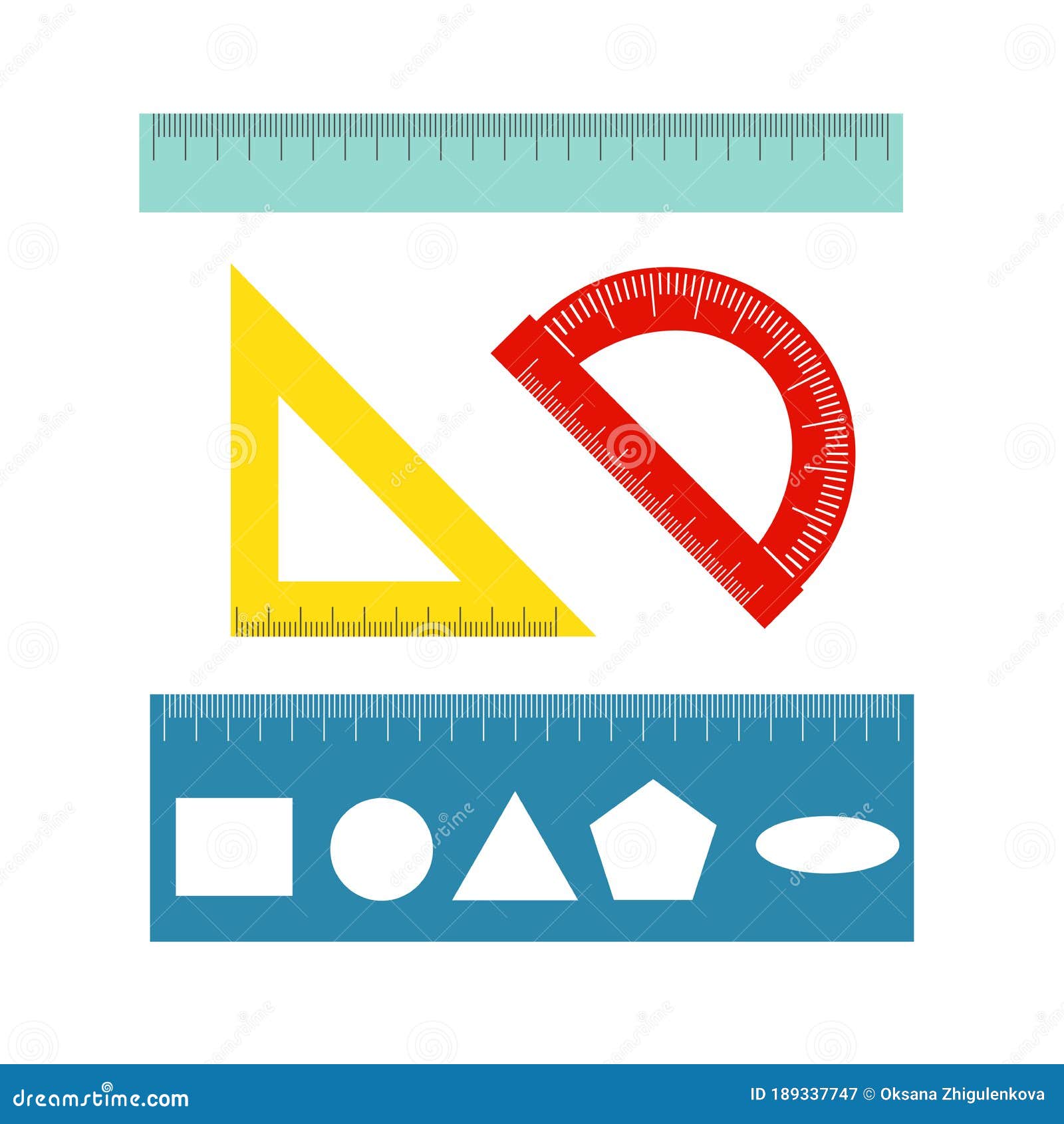 School Instruments, Rulers Vector Illustration In Cartoons Style With ...