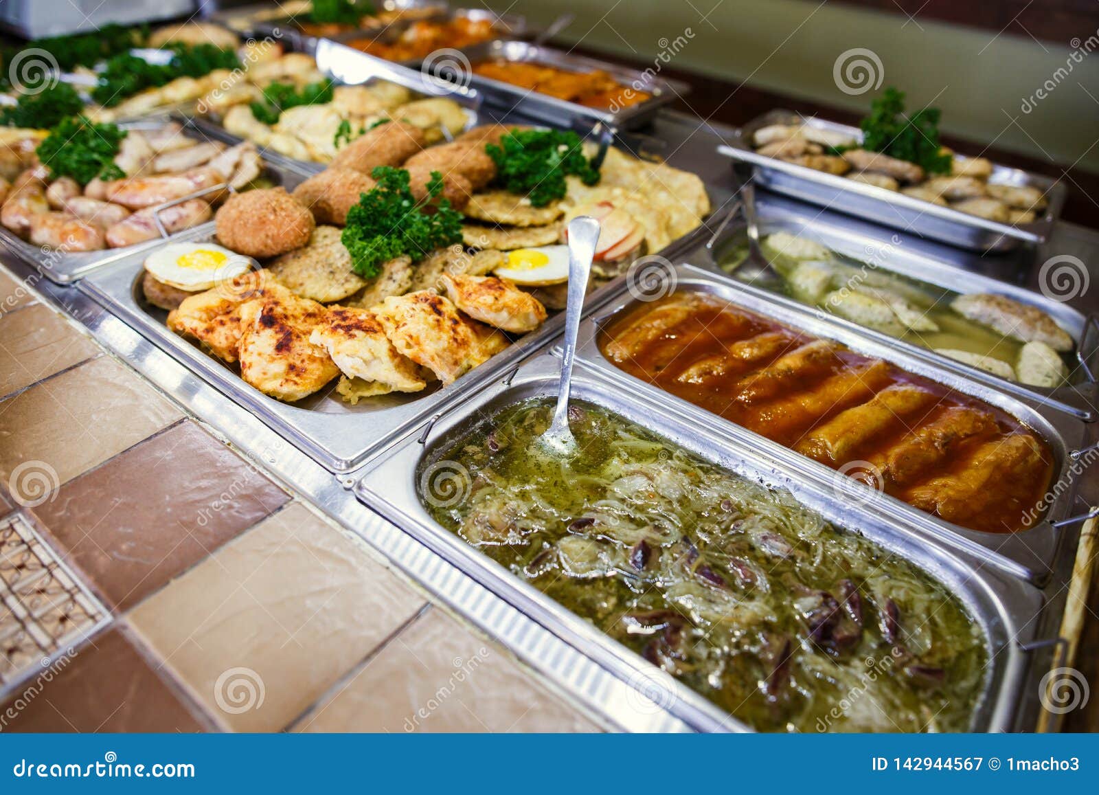 A Set of Meat Dishes in the Trays Stock Image - Image of calorie, foil ...
